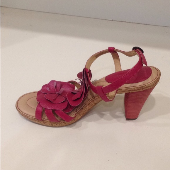 Born Crown | Shoes | Born Crown Hot Pink Double Flower High Heel Sandal ...